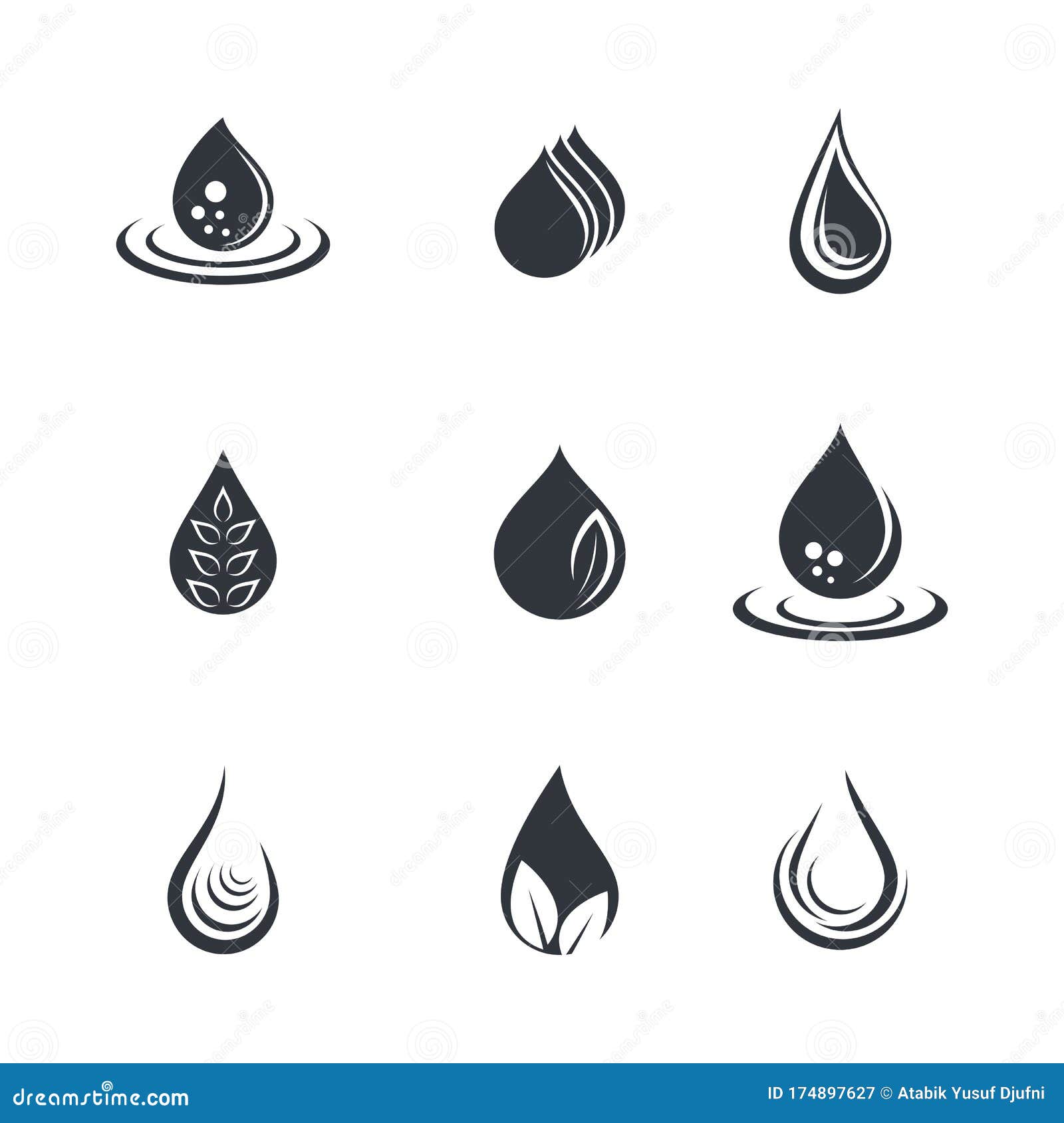 Oil Drop Icon Vector Illustration Stock Vector - Illustration of water ...