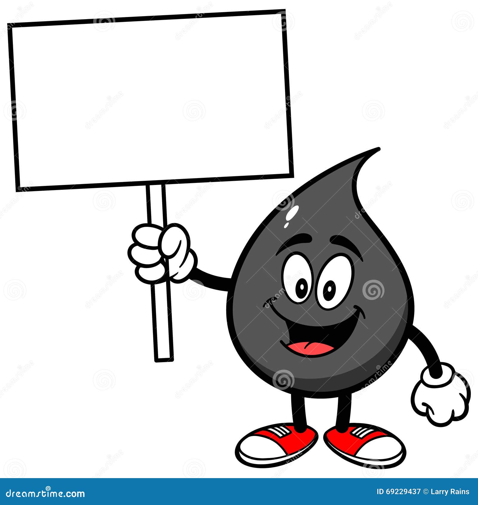 Oil Drop with a Sign stock vector. Illustration of gasoline - 69229437