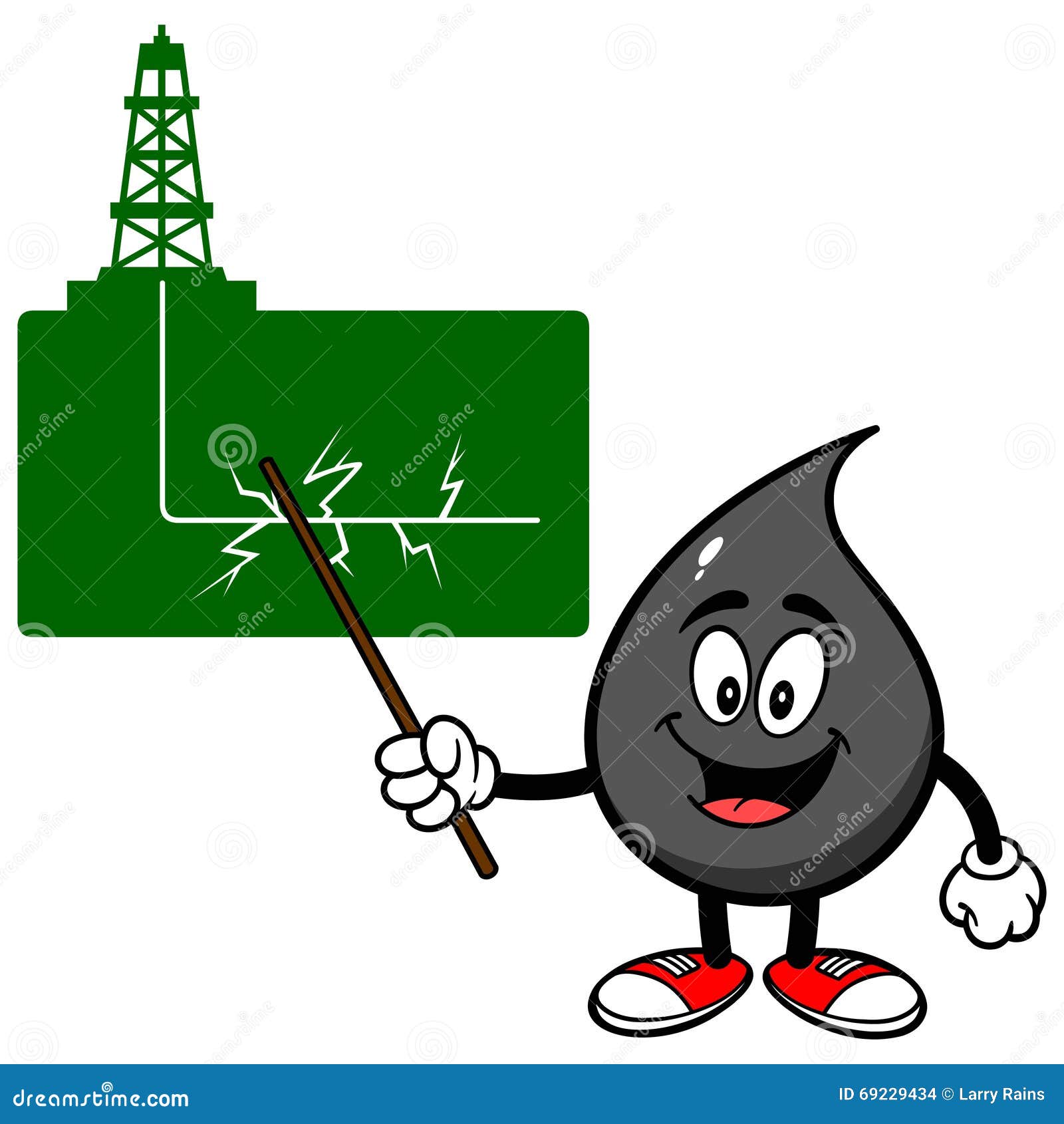 Oil Drop Talking about Fracking Stock Vector - Illustration of holding ...