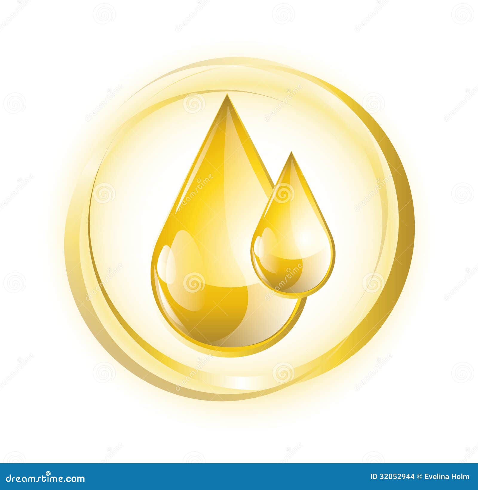 Oil droplets stock vector. Illustration of icon, golden - 32052944