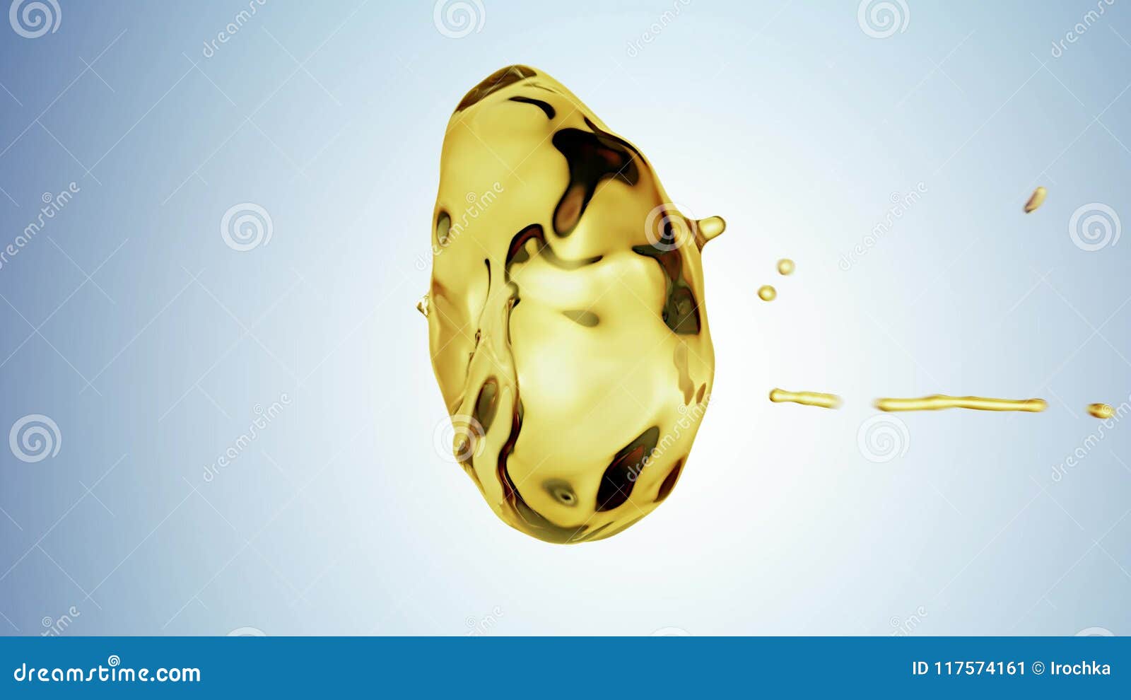 Oil Drops on Blue Background. Stock Illustration - Illustration of ...