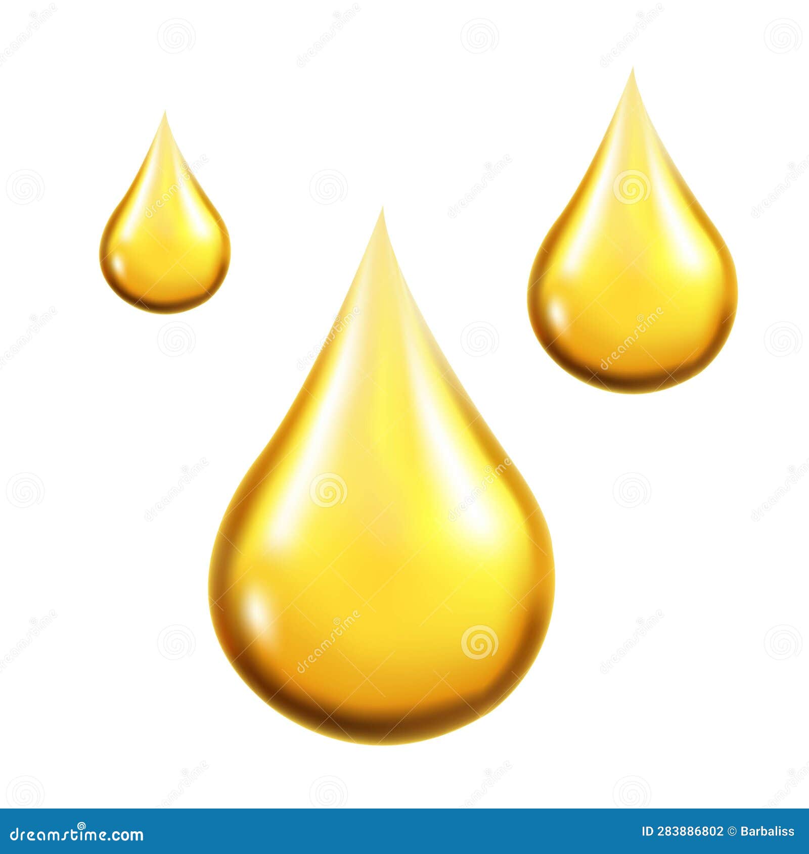 Oil Drops Isolated White Background Vector Illustration | CartoonDealer ...