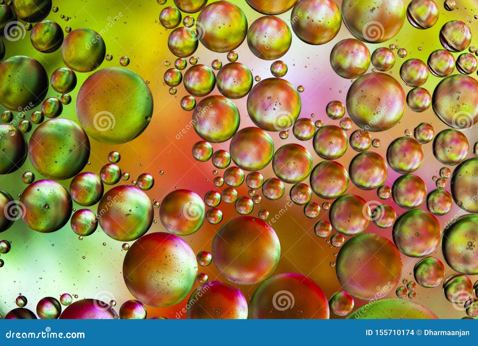 Oil Drops Macro Colourful Background Stock Illustration - Illustration ...