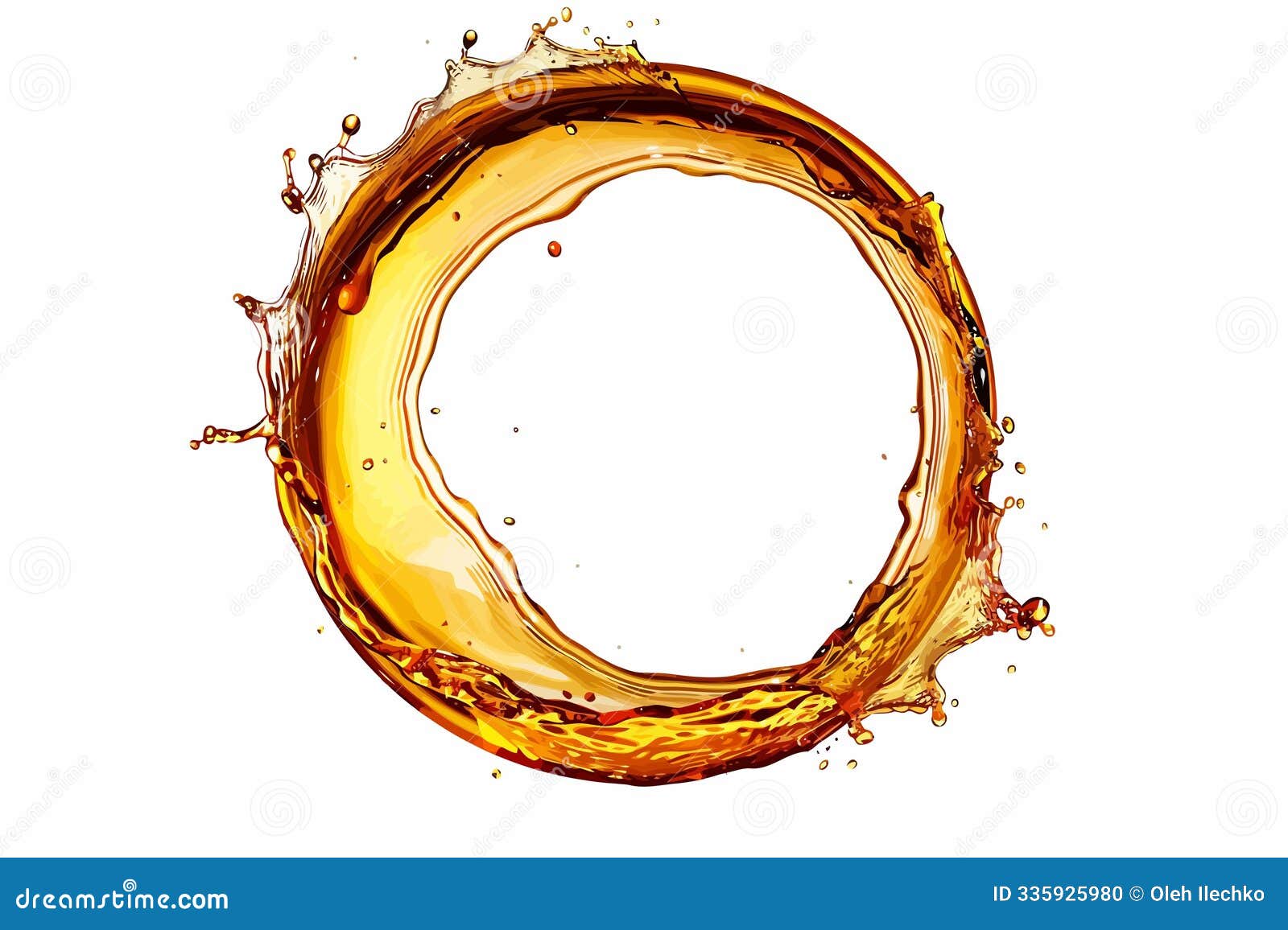 Oil Drops Splash Oil Circle Droplets with Realistic L Isolated Vector ...