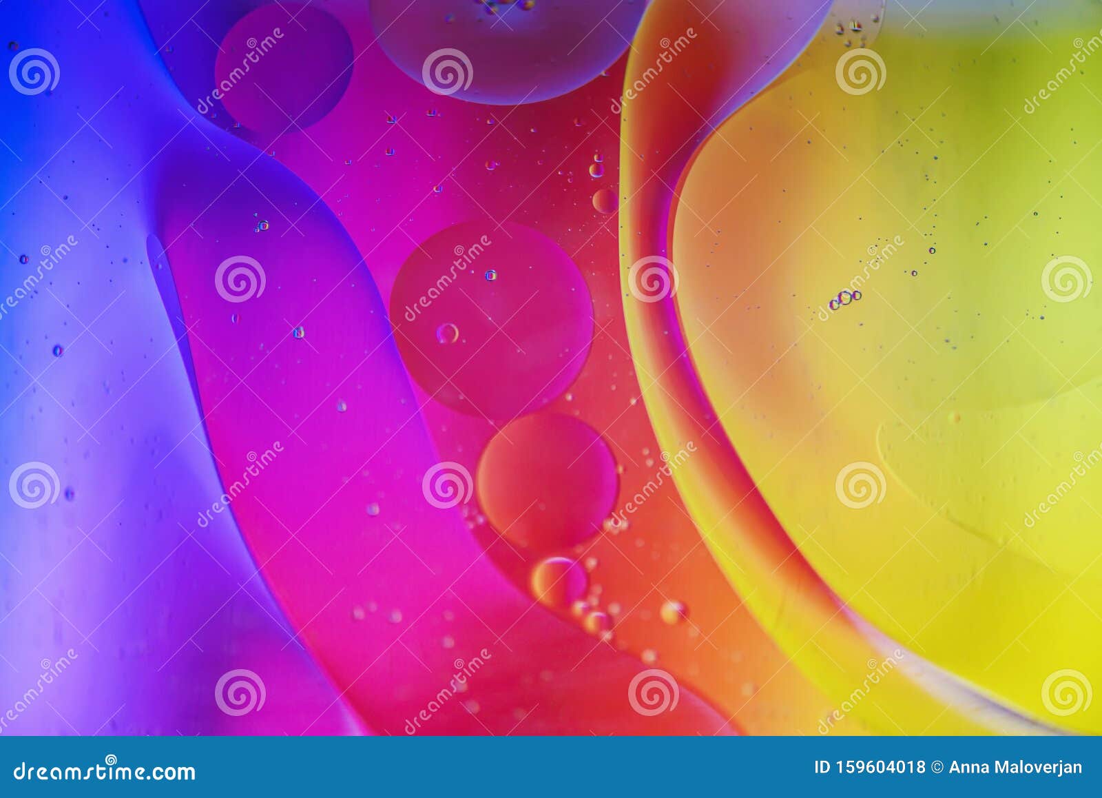 Rainbow Abstract Defocused Background Picture Made with Oil, Water and ...