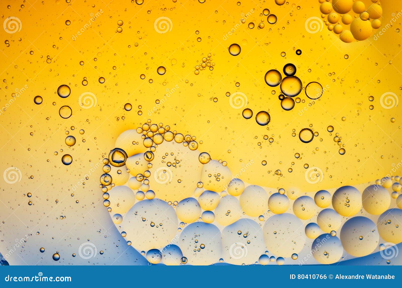 Oil drops on water stock photo. Image of chemistry, density - 80410766