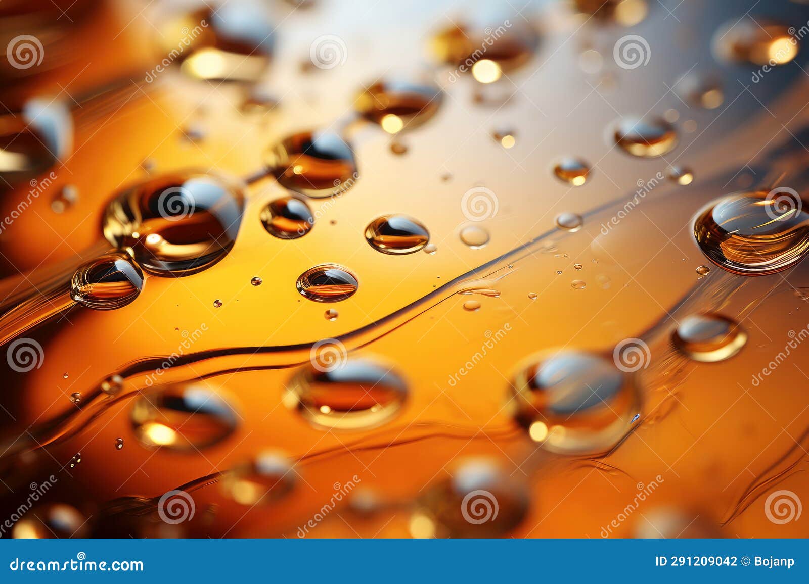 Oil Drops on Water Surface, Abstract Background. AI Generated Stock ...