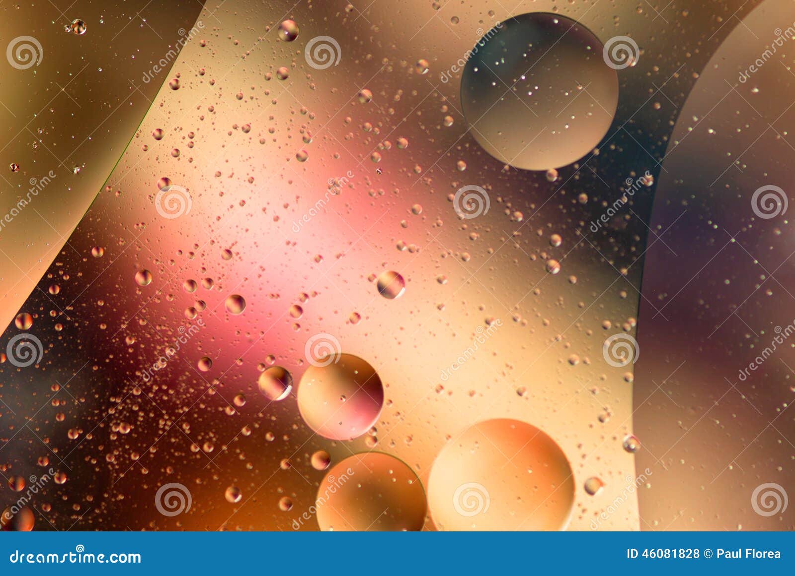 Oil drops on water surface stock photo. Image of chemical - 46081828