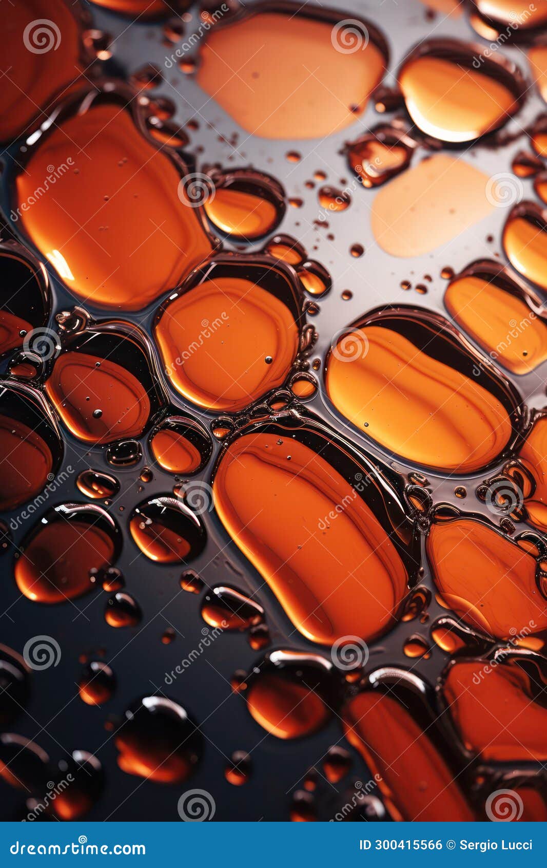 Oil Drops on a Water Surface. Abstract Background. Stock Illustration ...