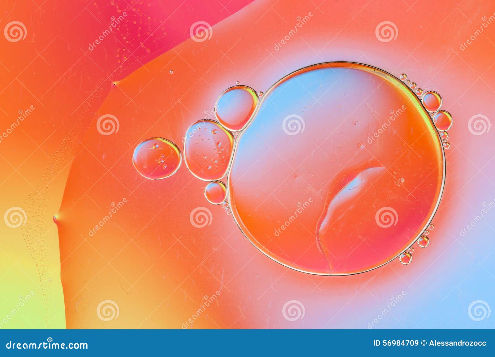 Oil drops on water surface stock image. Image of droplet - 56984709