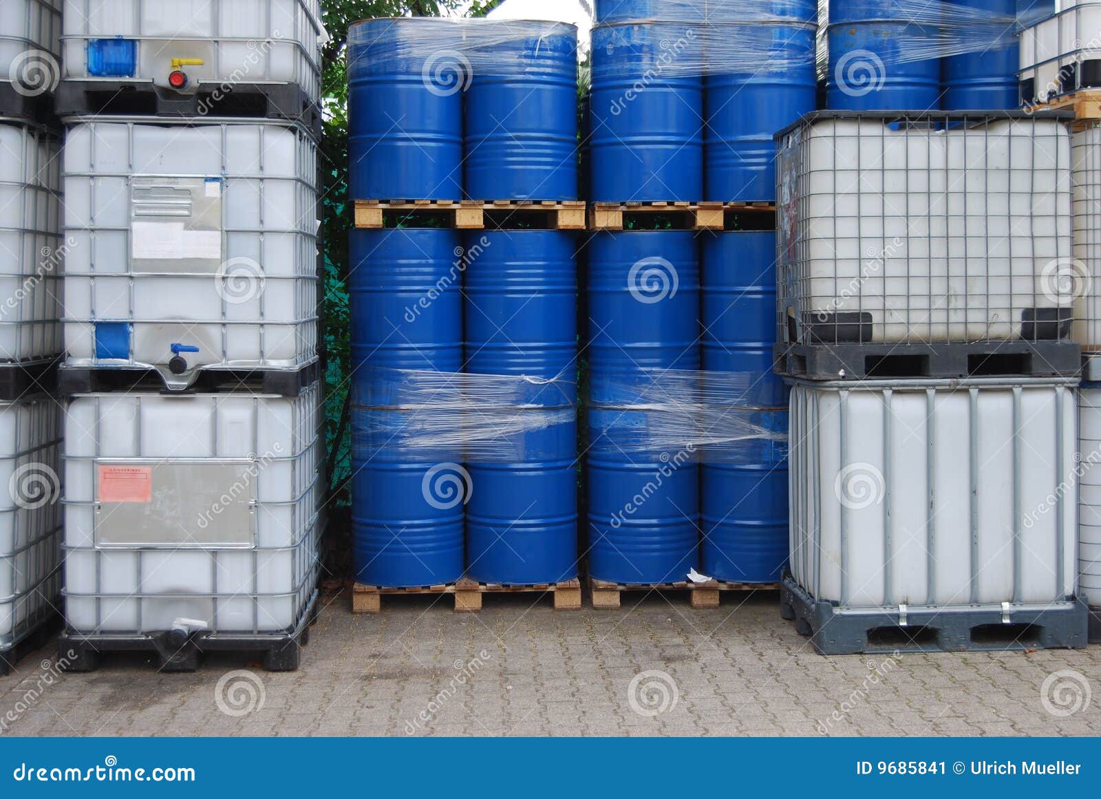 Oil drums and container stock image. Image of outside - 9685841