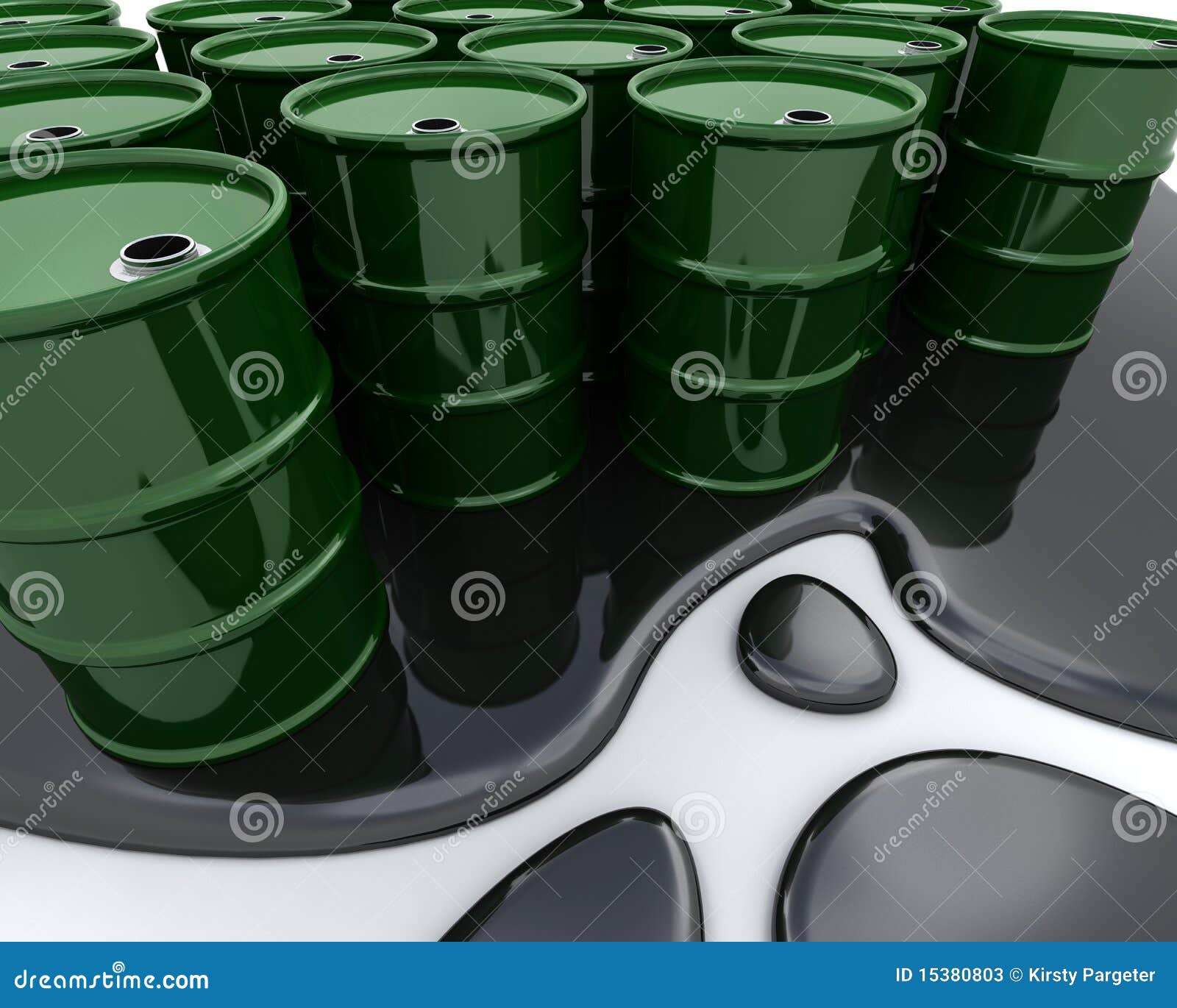 Oil drums sat in spilt oil stock illustration. Illustration of spill ...