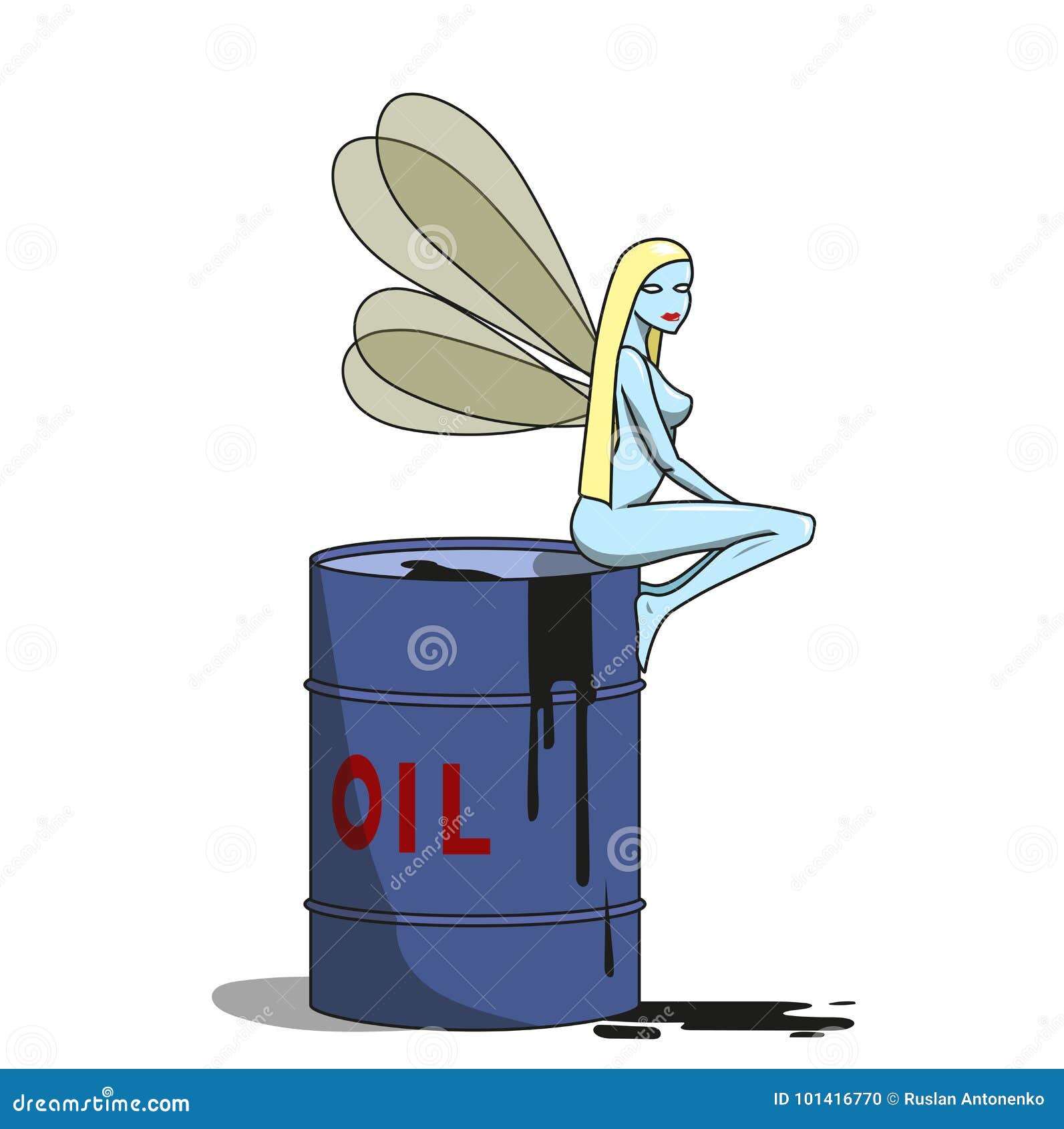 Oil elf stock vector. Illustration of position, character - 101416770