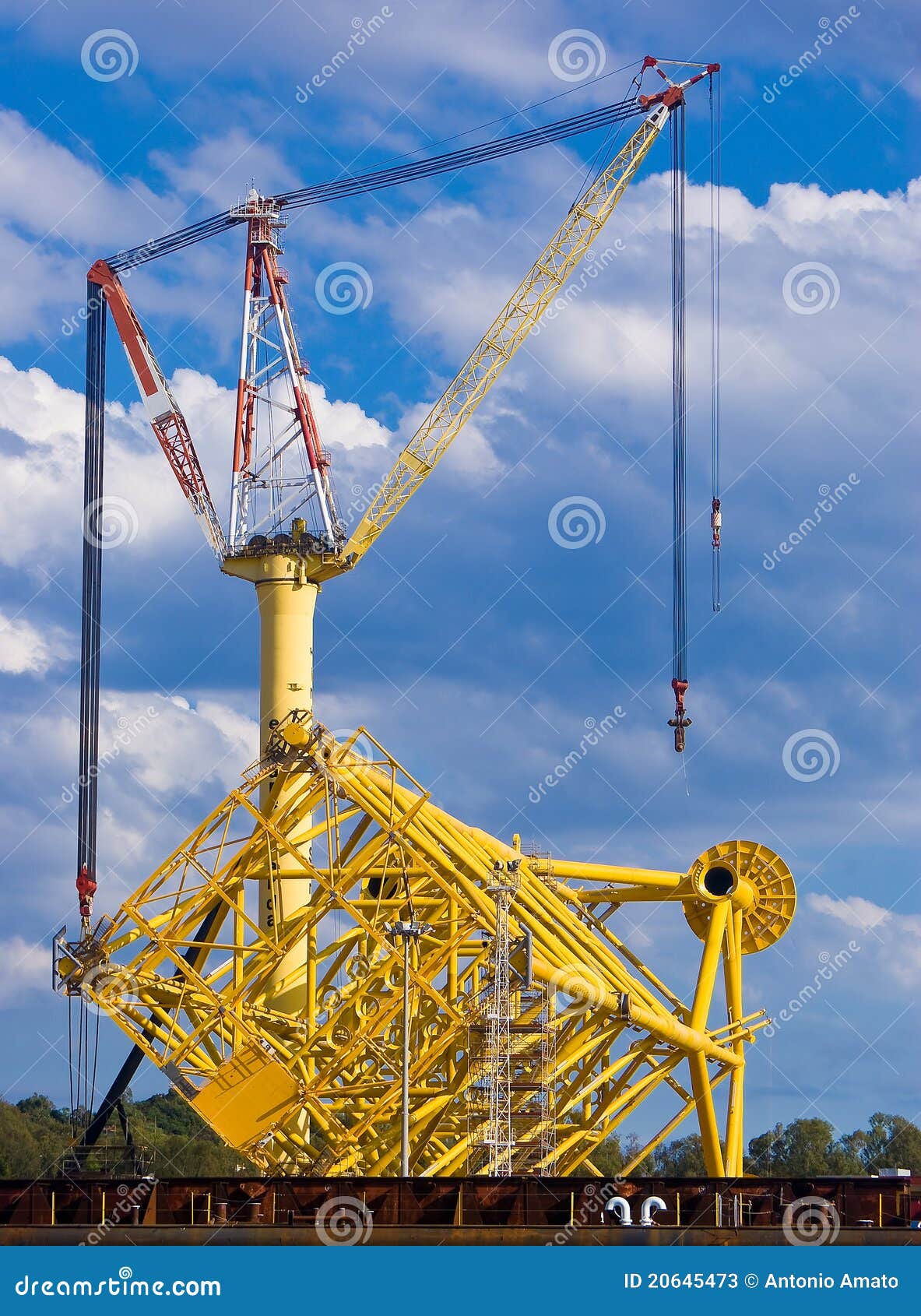 Oil extraction platform stock image. Image of rope, power - 20645473