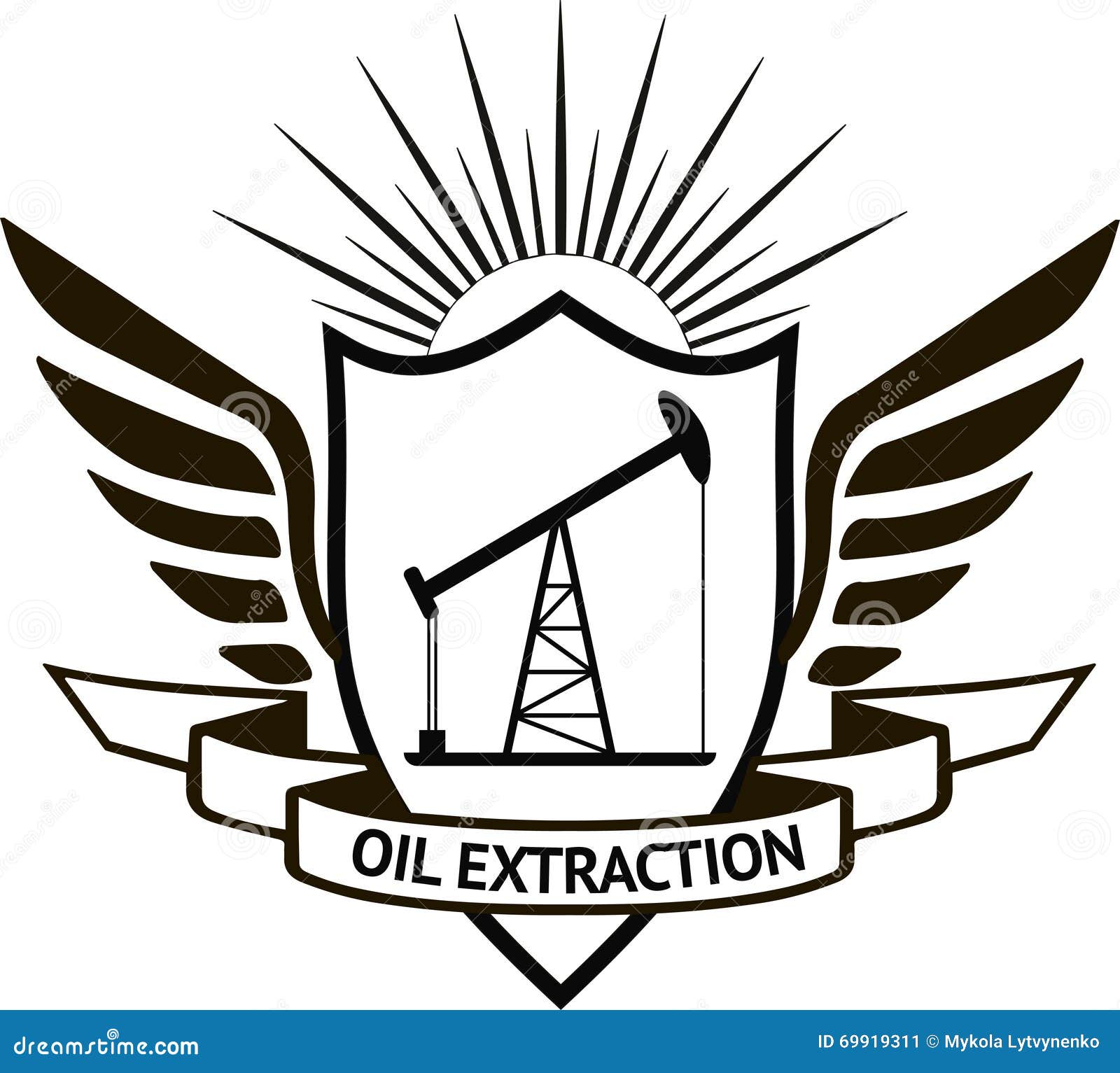 Oil extraction stock vector. Illustration of logo, concept - 69919311