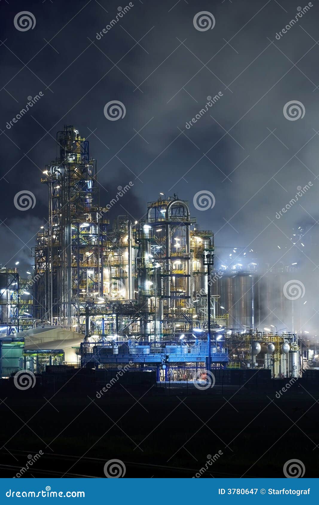 Oil factory stock image. Image of lights, factory, global - 3780647