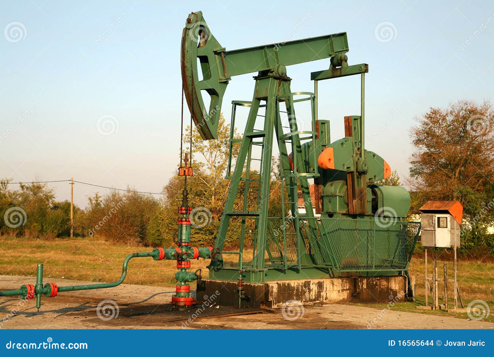 Oil field stock photo. Image of manufacturing, derrick - 16565644