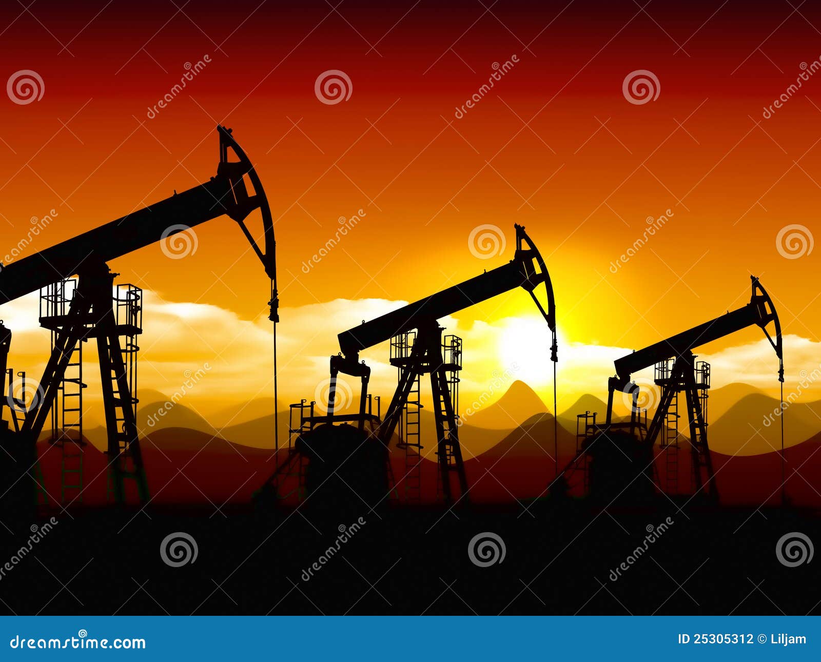 Oil field stock photo. Image of pump, environment, oilwell - 25305312