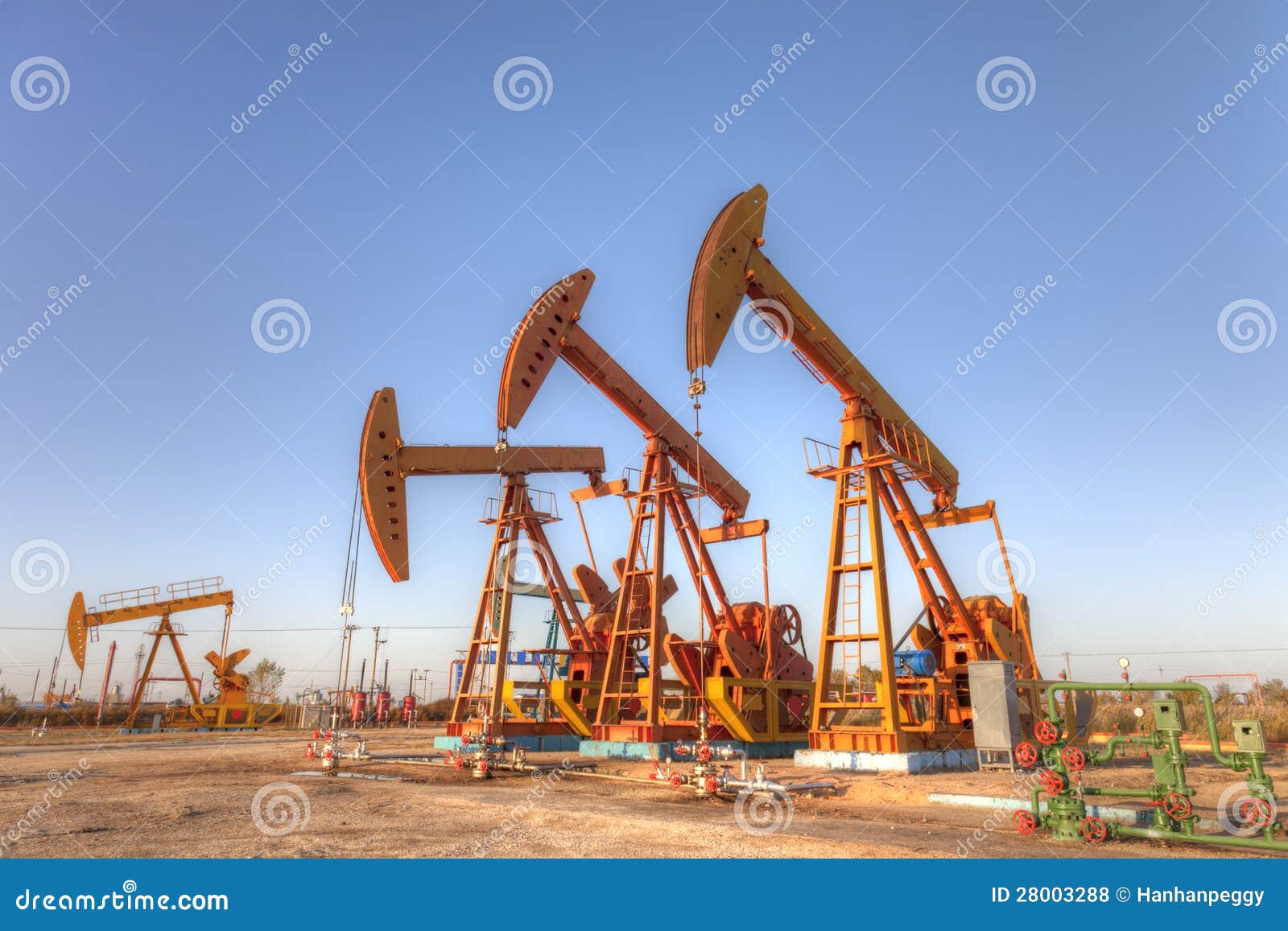 Oil field stock photo. Image of generation, blue, huge - 28003288