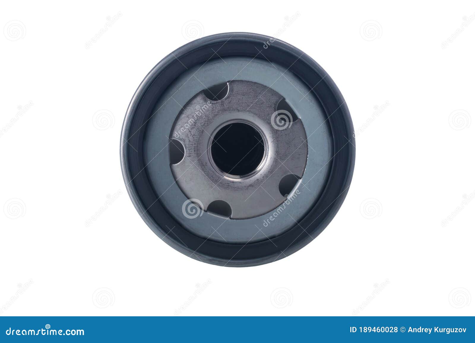 Oil Filter for a Car Motor, Top View, Isolated on White Stock Photo ...