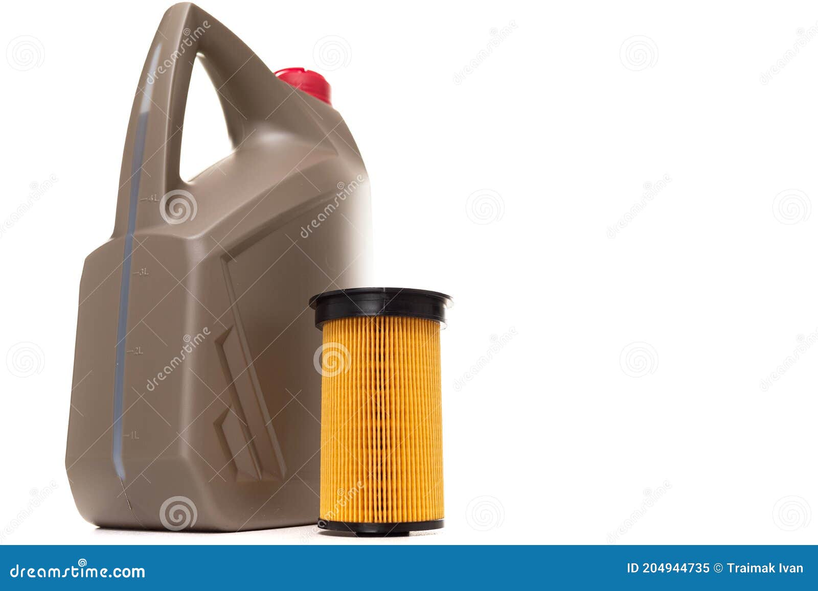 Oil and Filter Change in a Car with an Internal Combustion Engine Stock ...