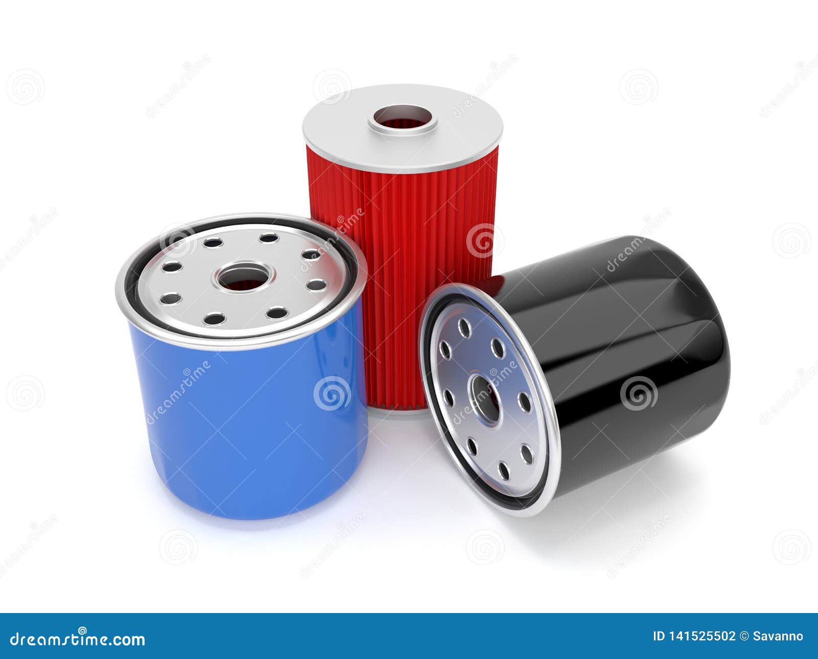 Oil Filter. 3d Rendering Illustration Stock Illustration - Illustration ...