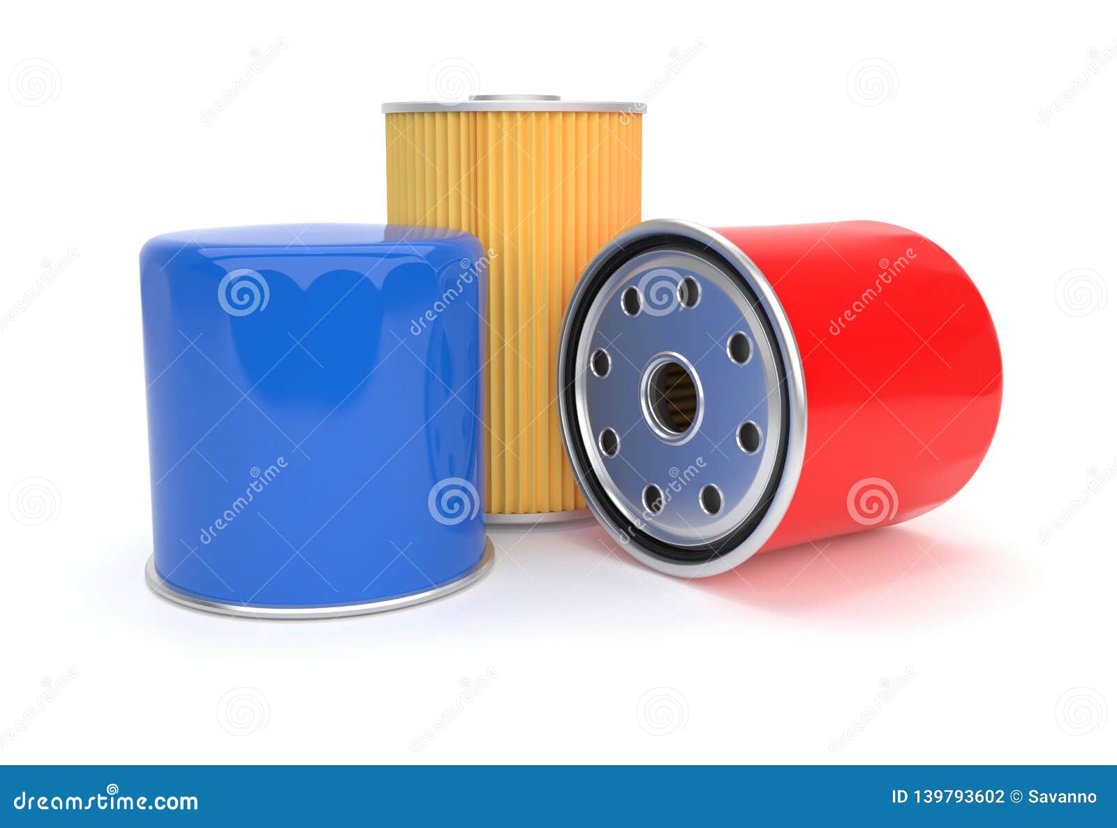 Oil Filter. 3d Rendering Illustration on White Background Stock ...