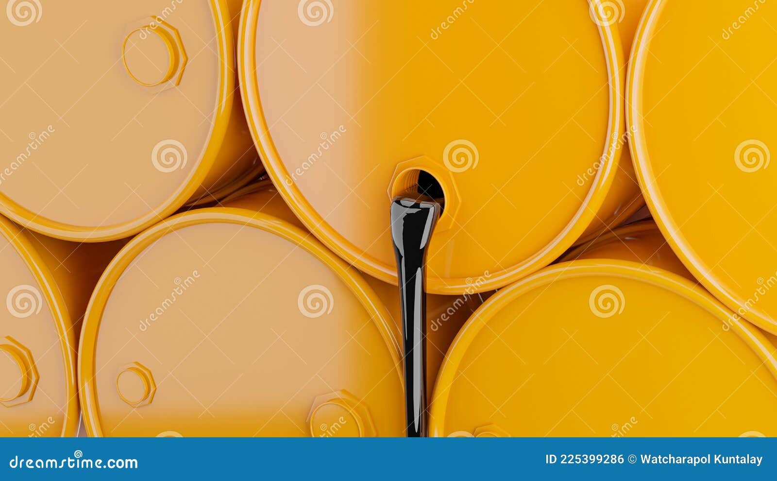 Oil is Flowing Out of the Yellow Tank Stock Illustration - Illustration ...