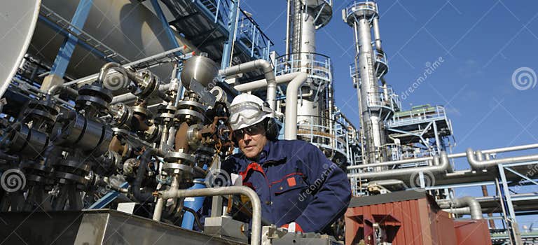 Oil, Fuel, Refinery and Engineer Stock Image - Image of power ...