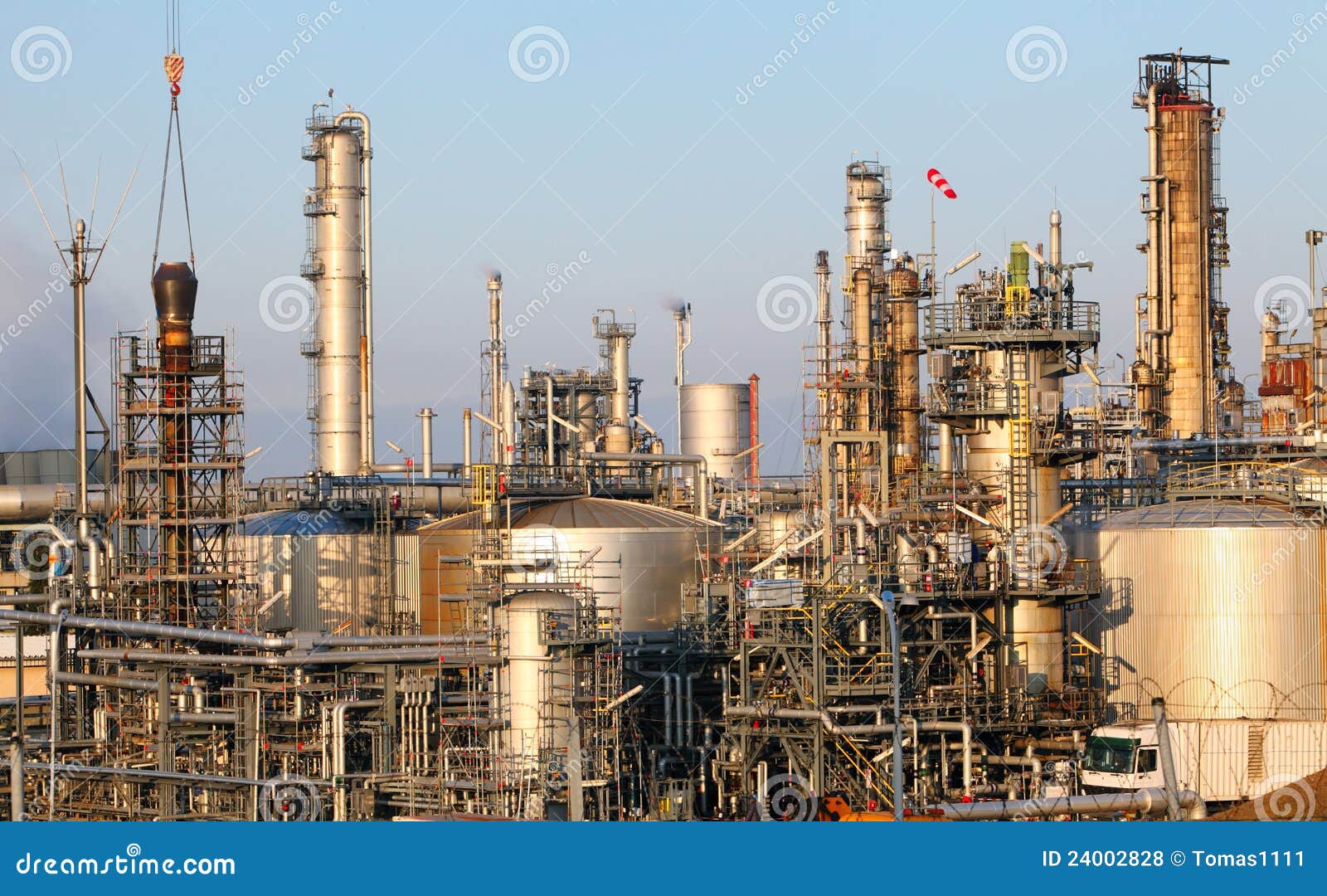 Oil and Gad Storage Tank in Refinery Stock Photo - Image of industrial ...