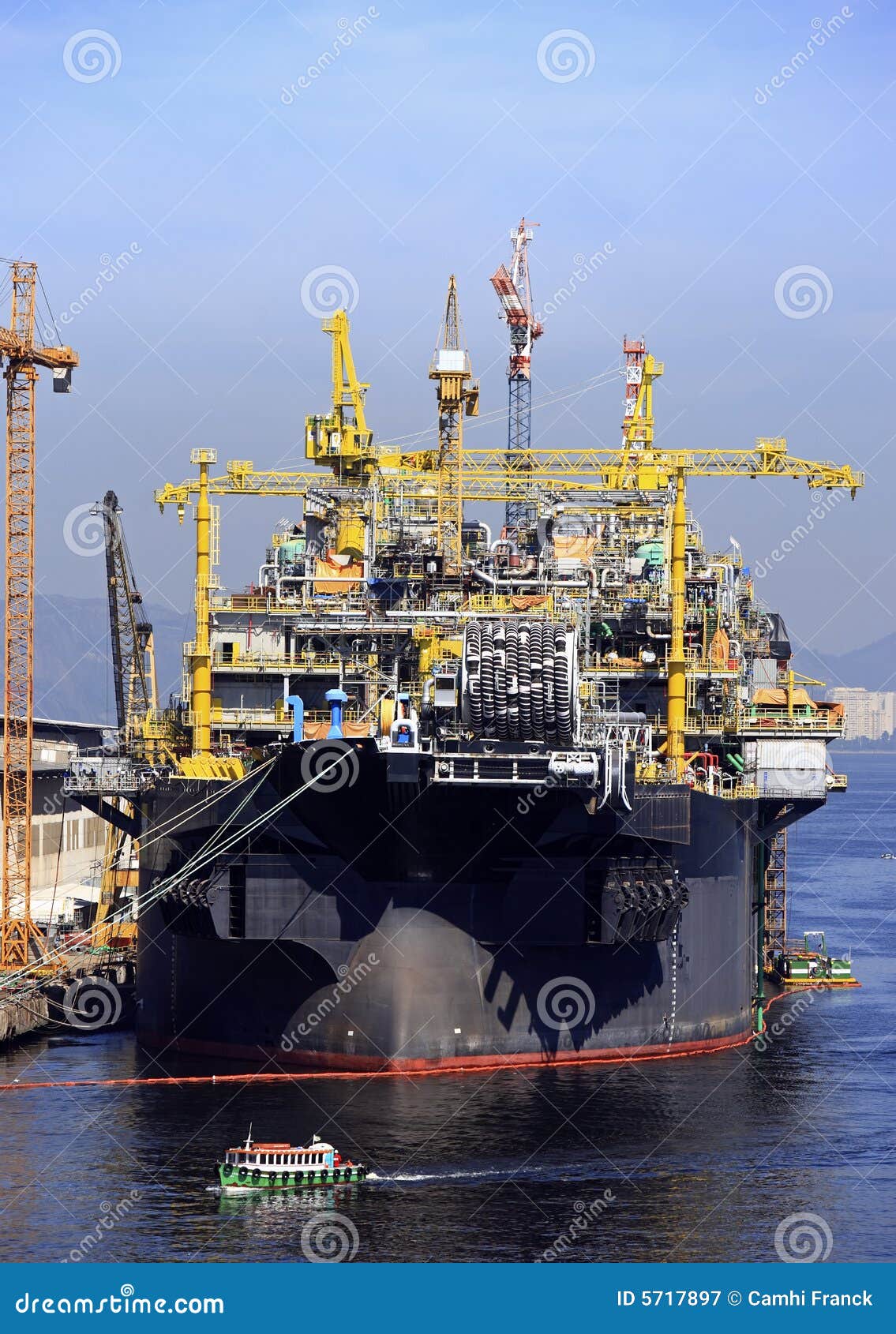Oil and gas boat stock image. Image of petrol, pipeline - 5717897