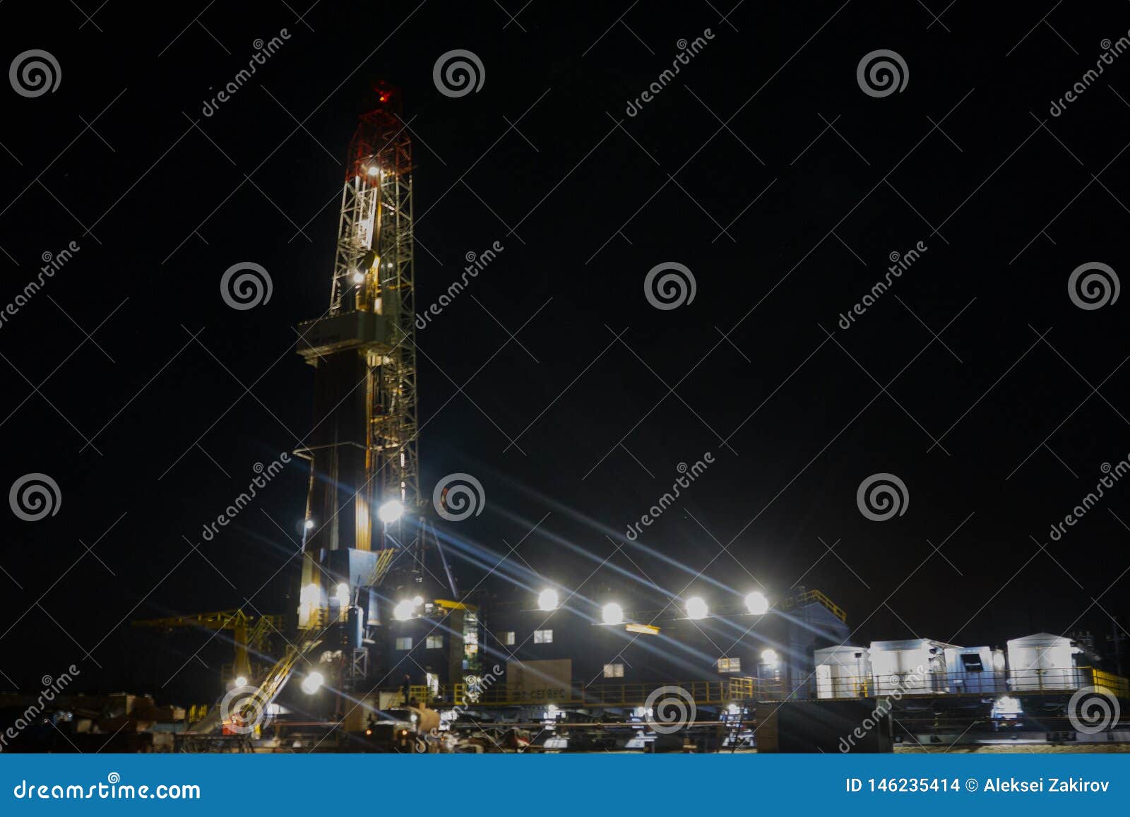 Oil and Gas Drilling Rig Onshore Dessert with Dramatic Cloudscape. Oil ...