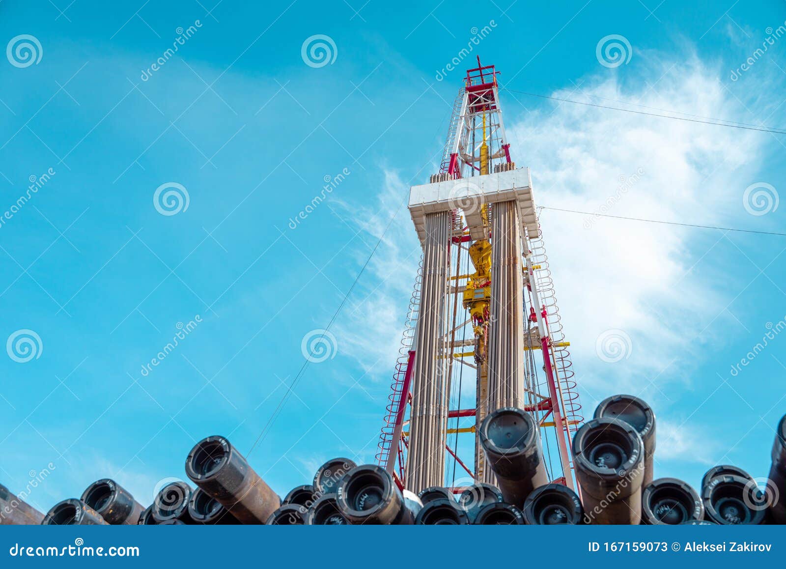 Oil and Gas Drilling Rig Onshore Dessert with Dramatic Cloudscape. Oil ...
