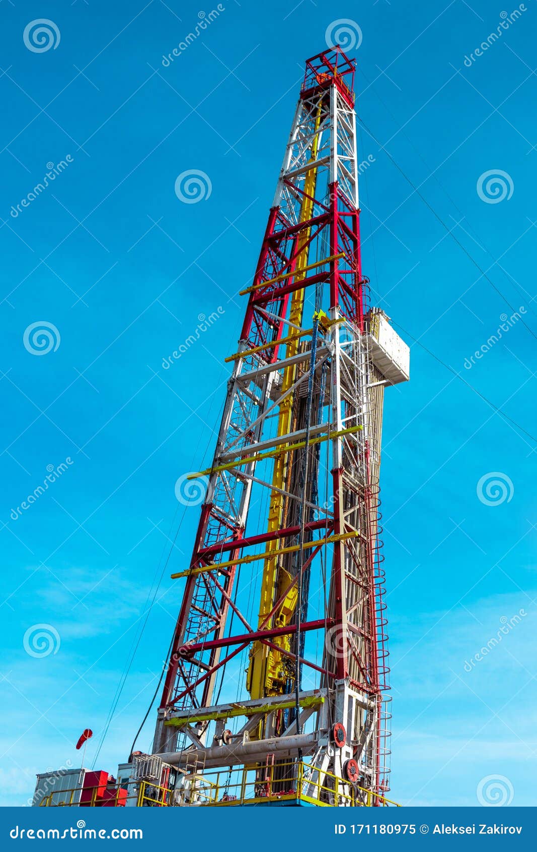 Oil and Gas Drilling Rig Onshore Dessert with Dramatic Cloudscape. Oil ...