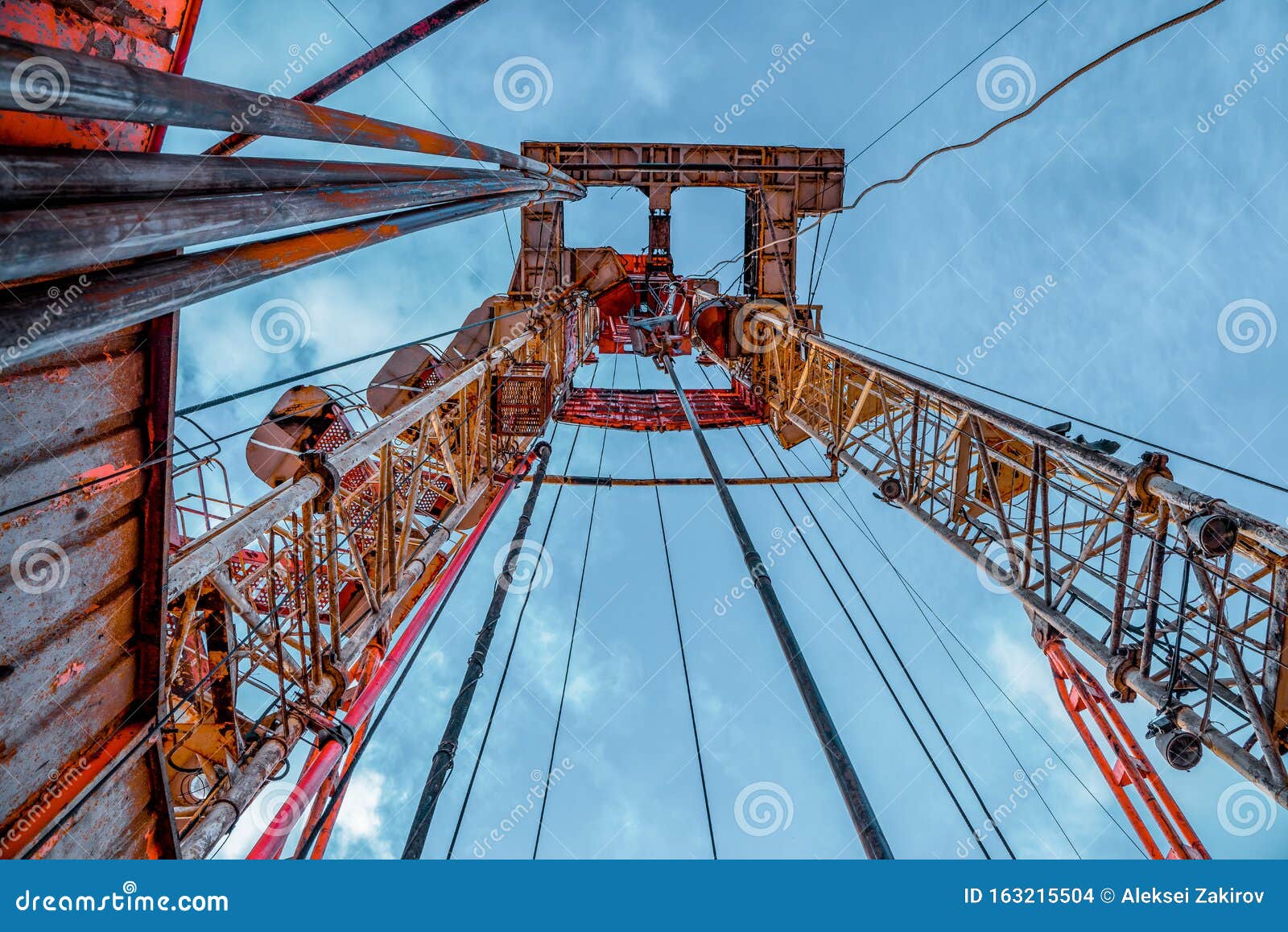Oil and Gas Drilling Rig. Oil Drilling Rig Operation on the Oil ...