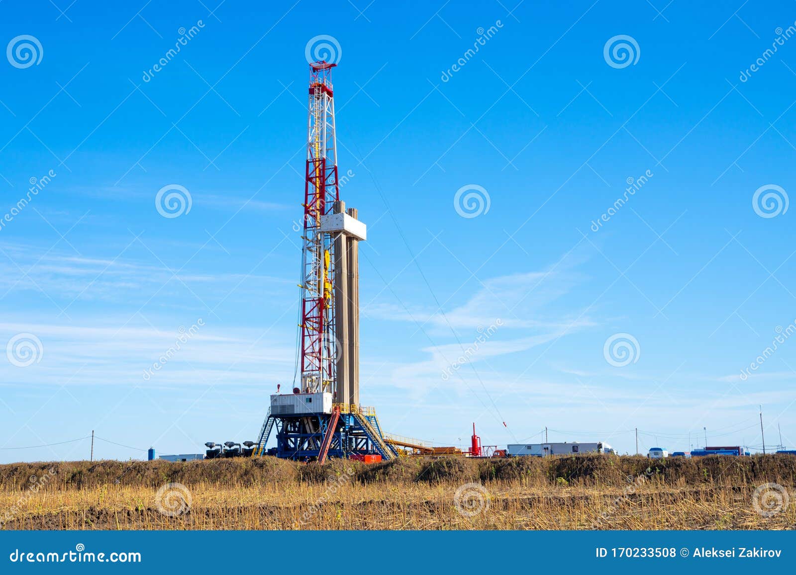 Oil and Gas Drilling Rig. Oil Drilling Rig Operation on the Oil ...