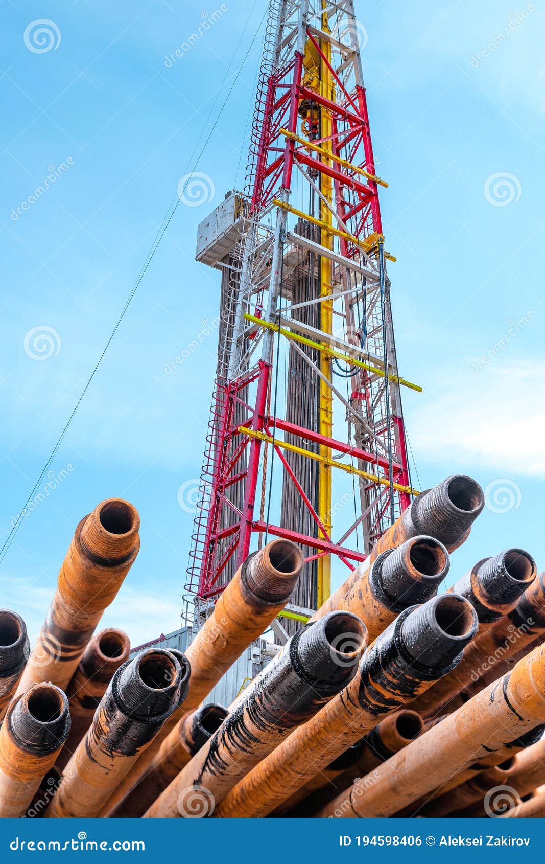 Oil and Gas Drilling Rig. Oil Drilling Rig Operation on the Oil ...