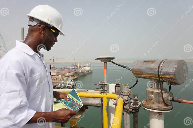 Oil & Gas Electrical Engineer Stock Image - Image of inspection, field ...