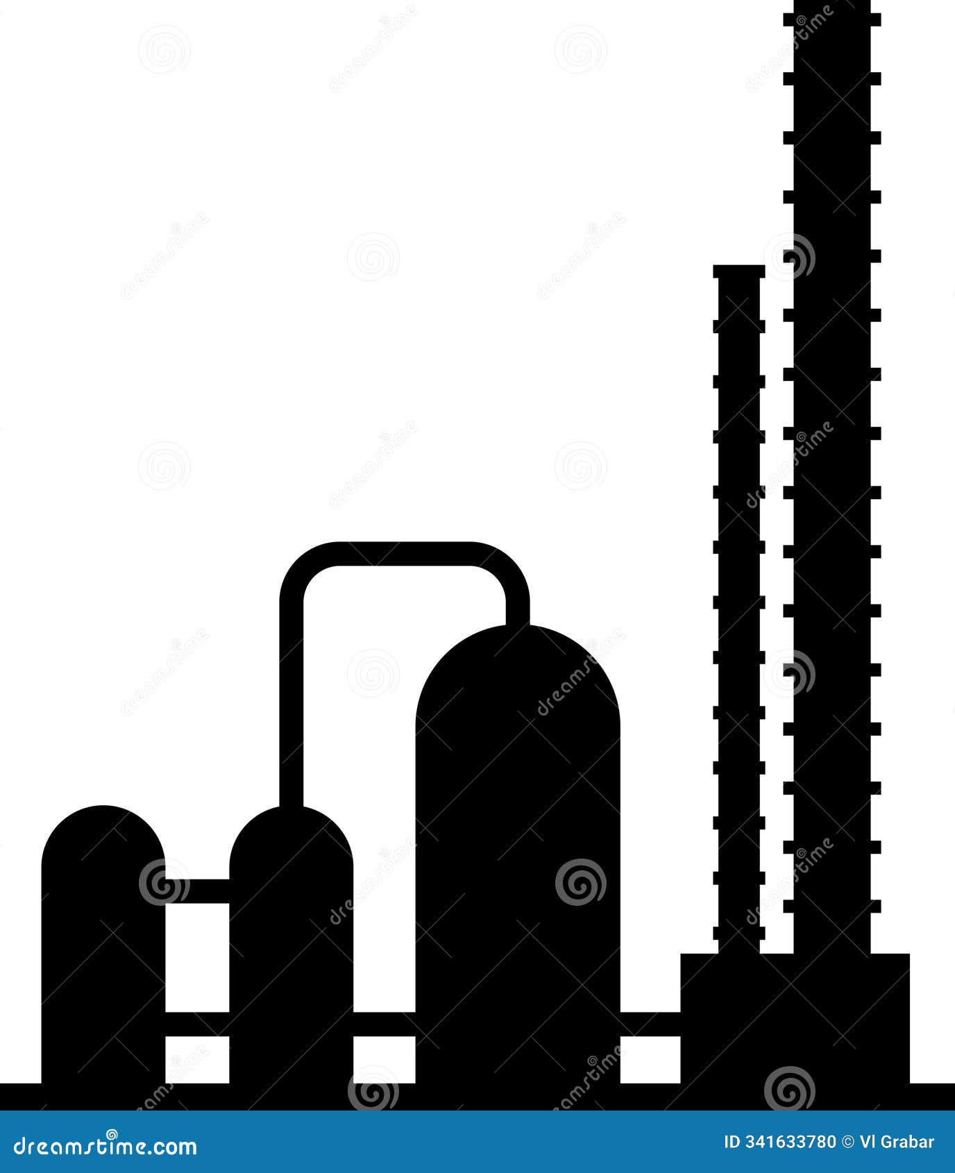 Oil Gas Extraction Vector Illustration, Cartoon Flat Drill Oilfield ...
