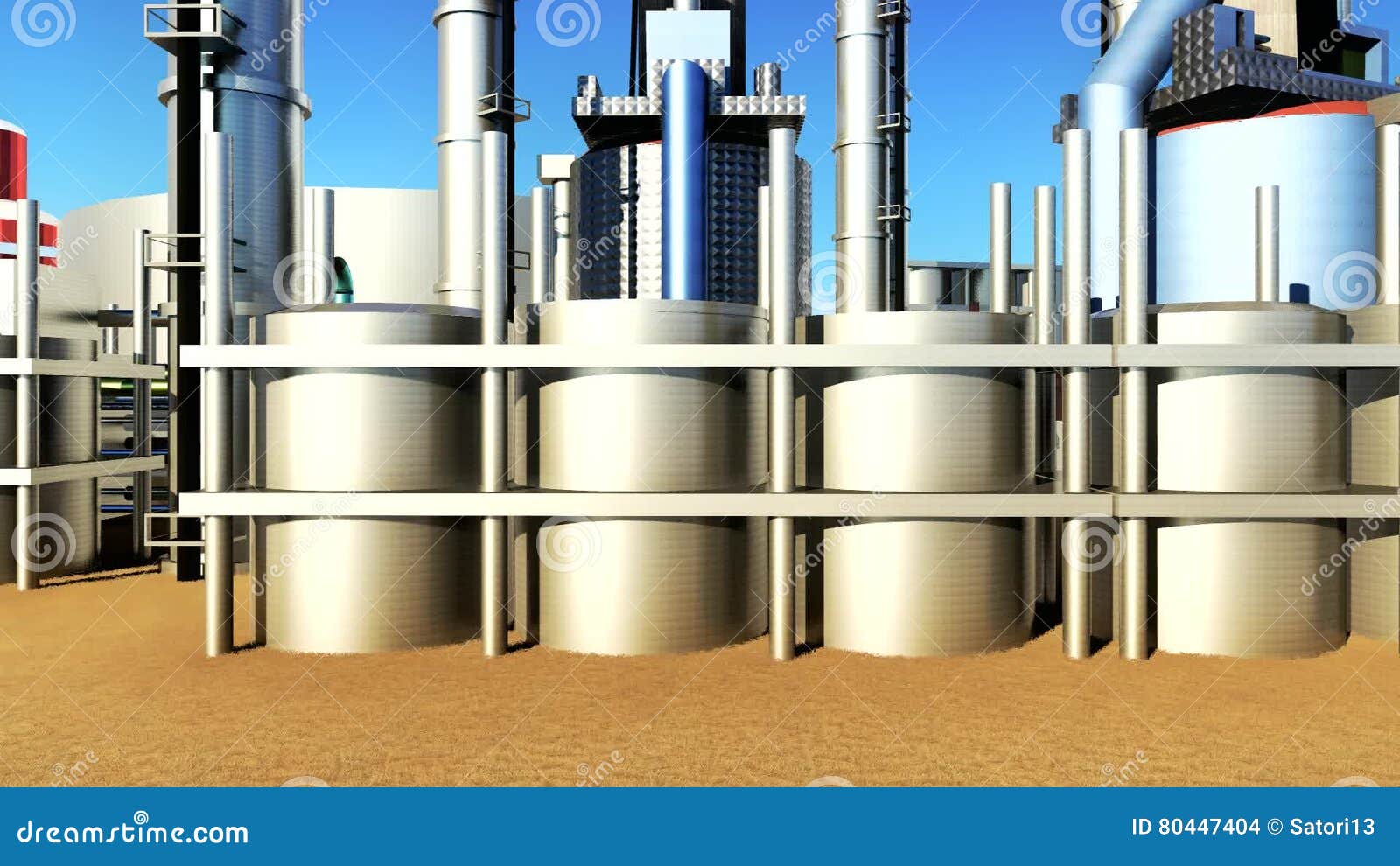 Oil and Gas Industry Facilities in Animation Stock Footage - Video of ...