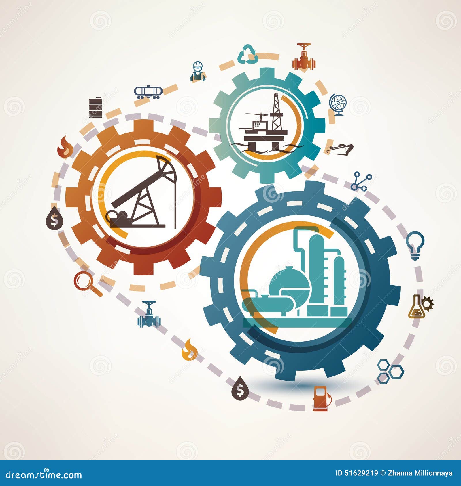 Oil and Gas Industry Infographics Stock Vector - Illustration of ...