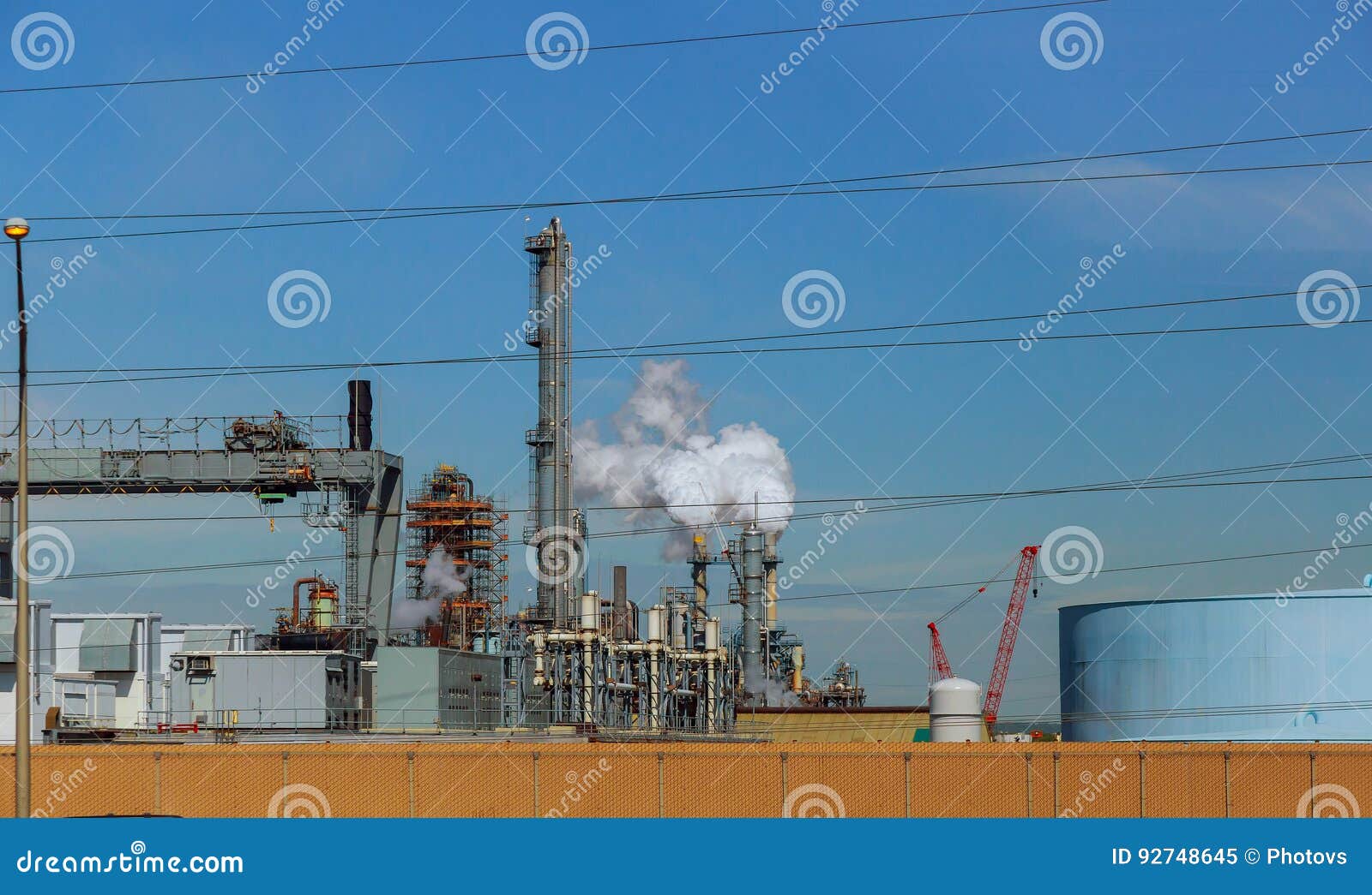 Pollution Refinery, Pipelines And Towers, Heavy Industry Overview ...