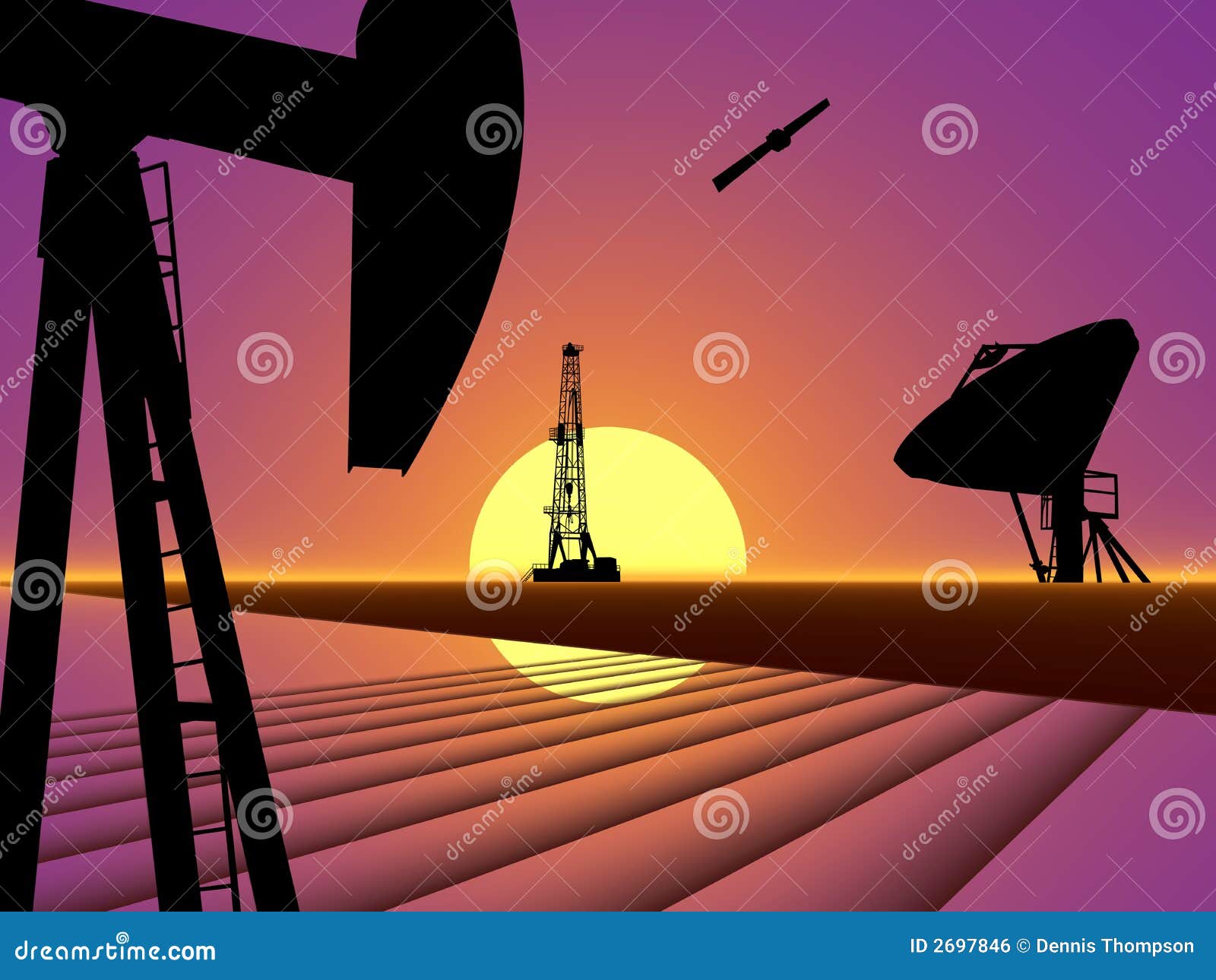 Oil Gas Industry Oilfield Drilling Rig Oil Pump Offshore Technology ...