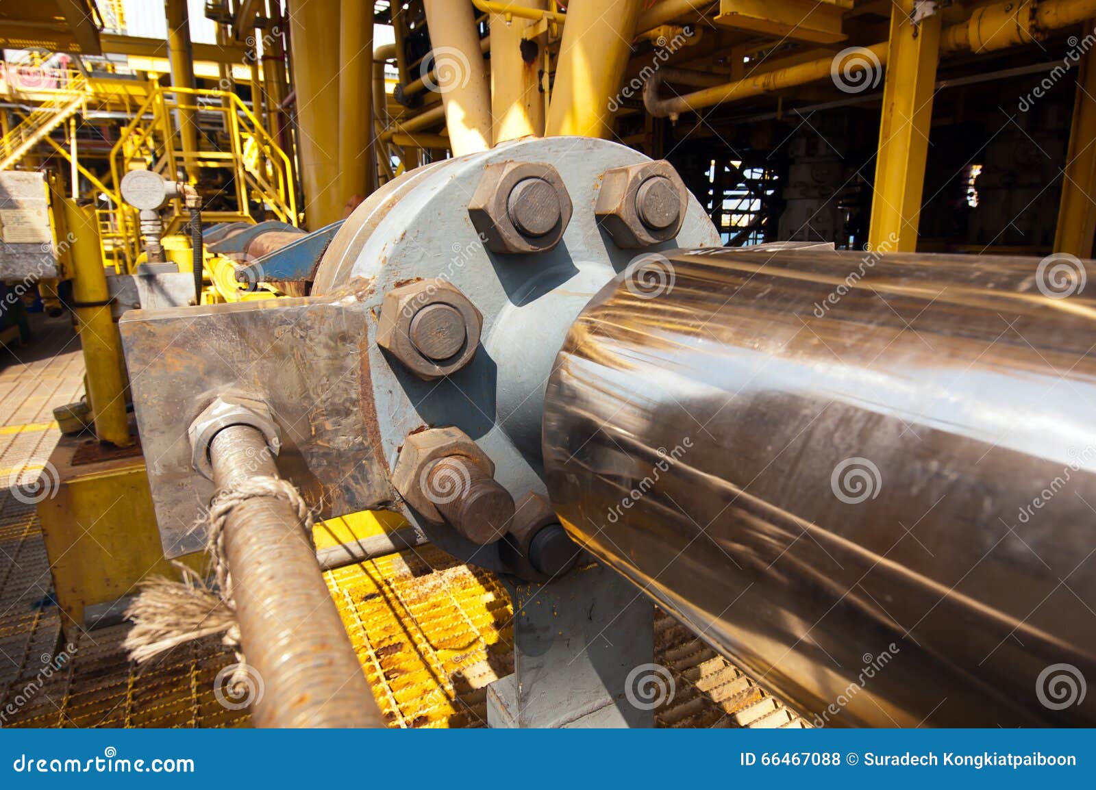 Oil and Gas Offshore Industry Pipe Work Stock Photo - Image of offshore ...