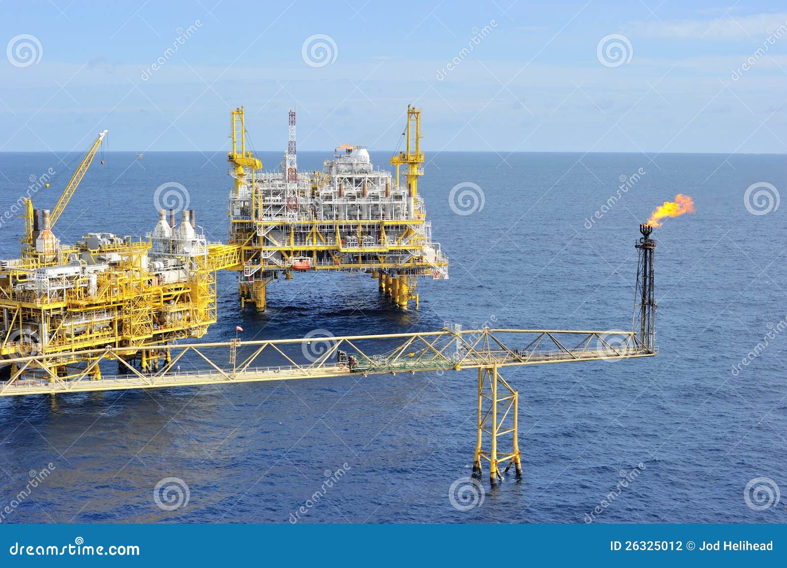 Oil and Gas Offshore Platform Stock Photo - Image of drill ...