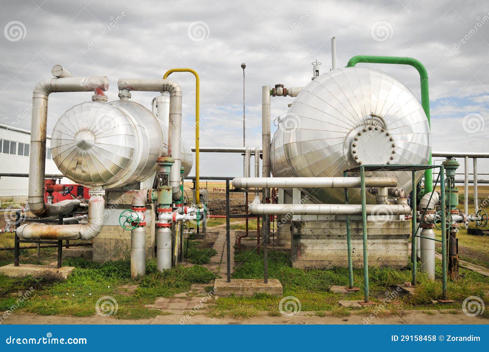 Oil and Gas Processing Plant Stock Photo - Image of complex, blue: 29158458