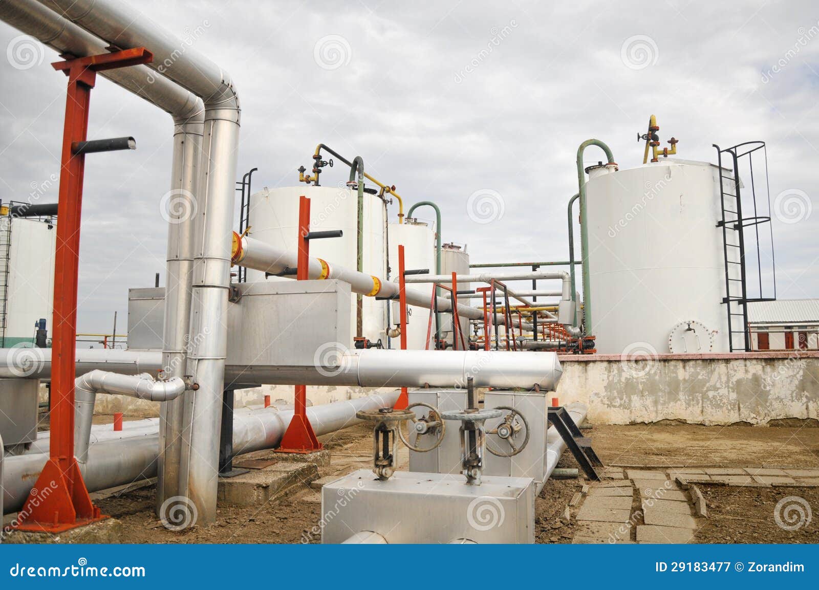 Oil and Gas Processing Plant Stock Image - Image of flare, landscape ...
