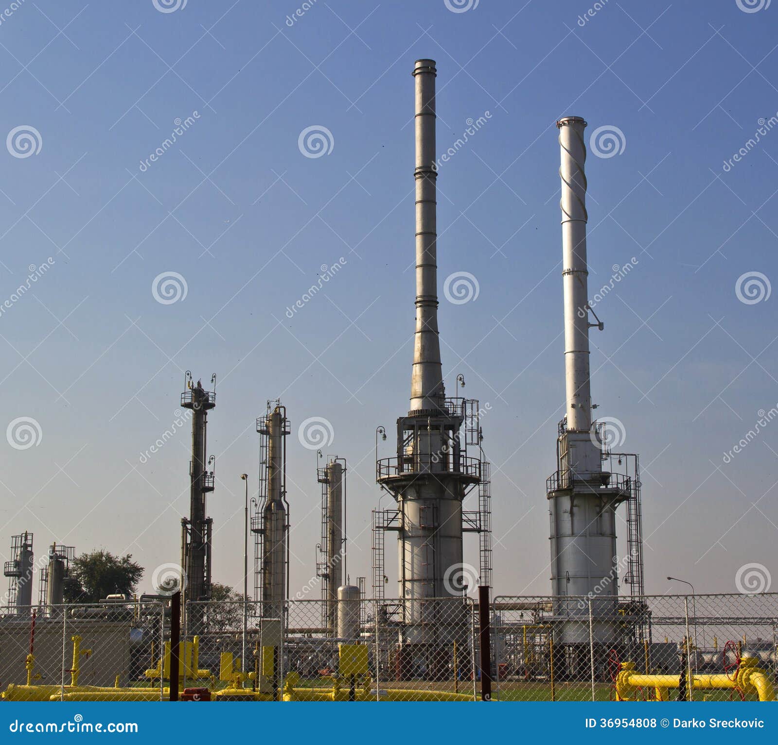 Oil and Gas Processing Plant Stock Photo - Image of climate ...