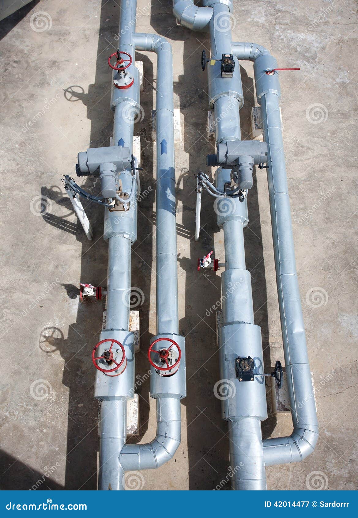 Oil Gas Processing Plant Pipe Line Valves Stock Image - Image of ...