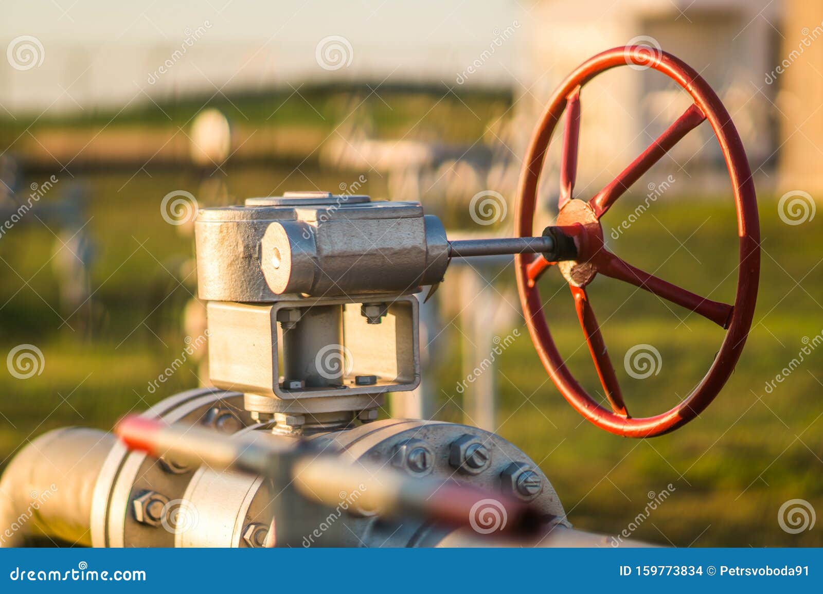 Oil and Gas Processing Plant with Pipe Line Valves Stock Photo - Image ...